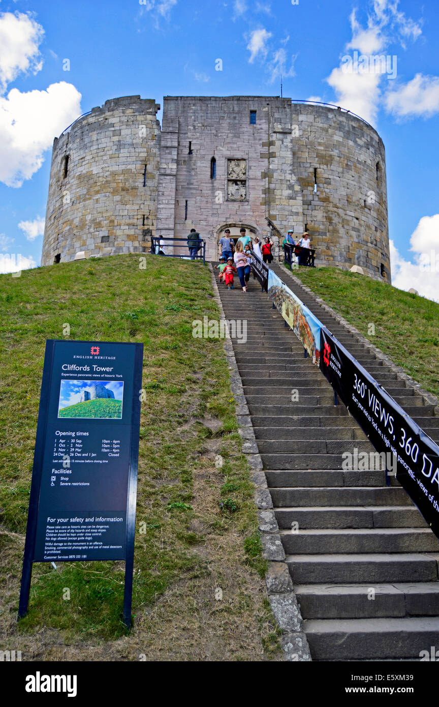 Clifford's Tower, part of York Castle, York, North Yorkshire, England ...