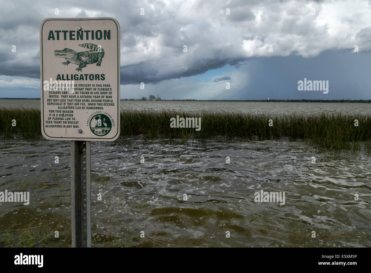 Alligator warning sign hi-res stock photography and images - Alamy