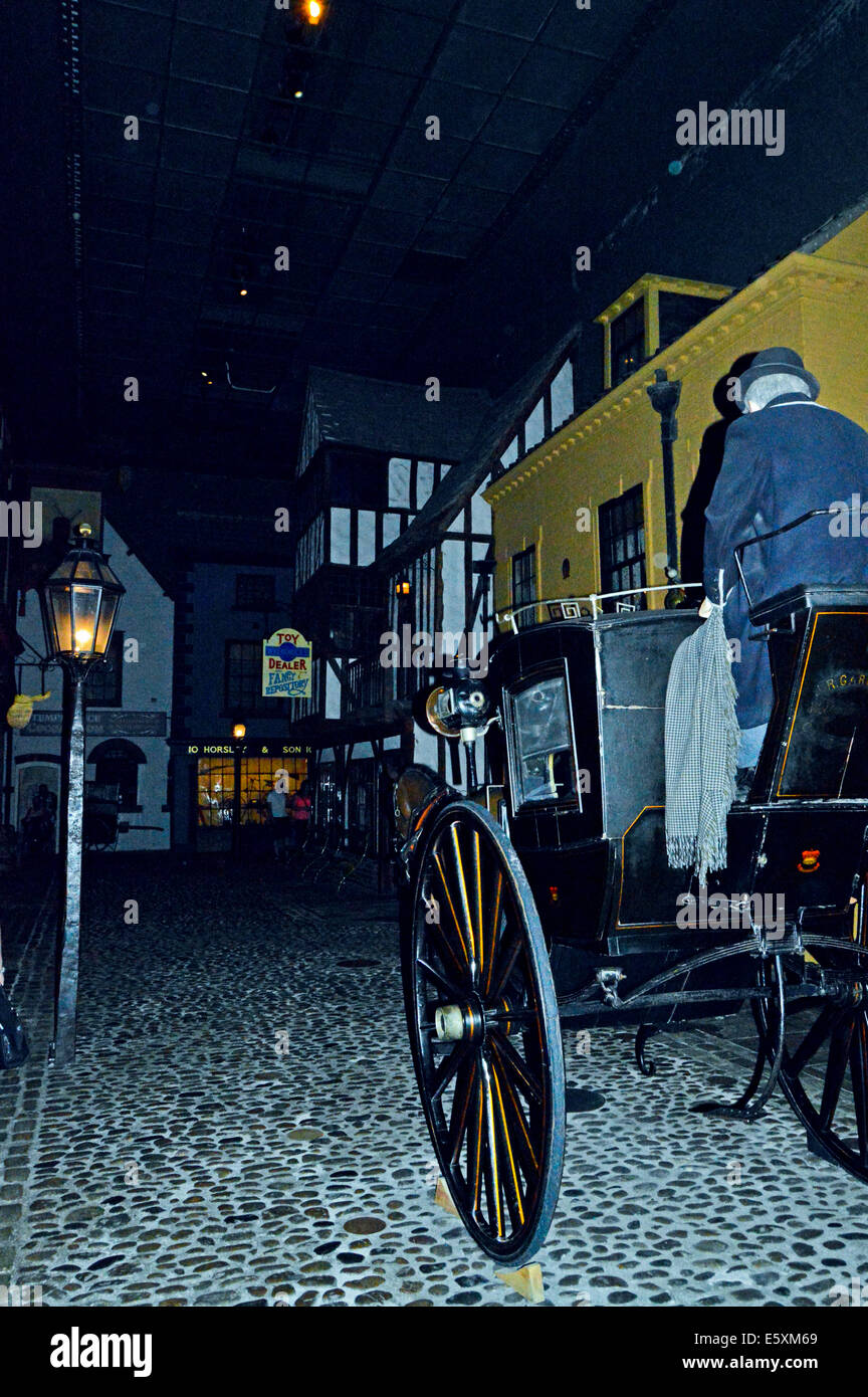 View of Kirkgate, a recreated Victorian Street at the York Castle ...