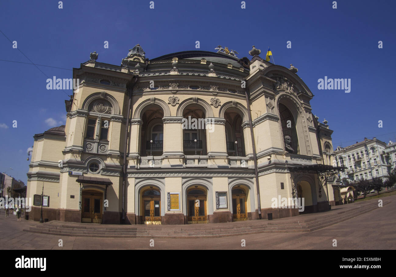 Kiev, Ukrain. 7yh Aug, 2014. National Opera house, Kyiv, Ukraine. 7th ...