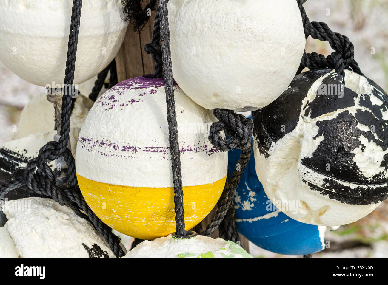 Fishing Net Floats Stock Photo - Alamy