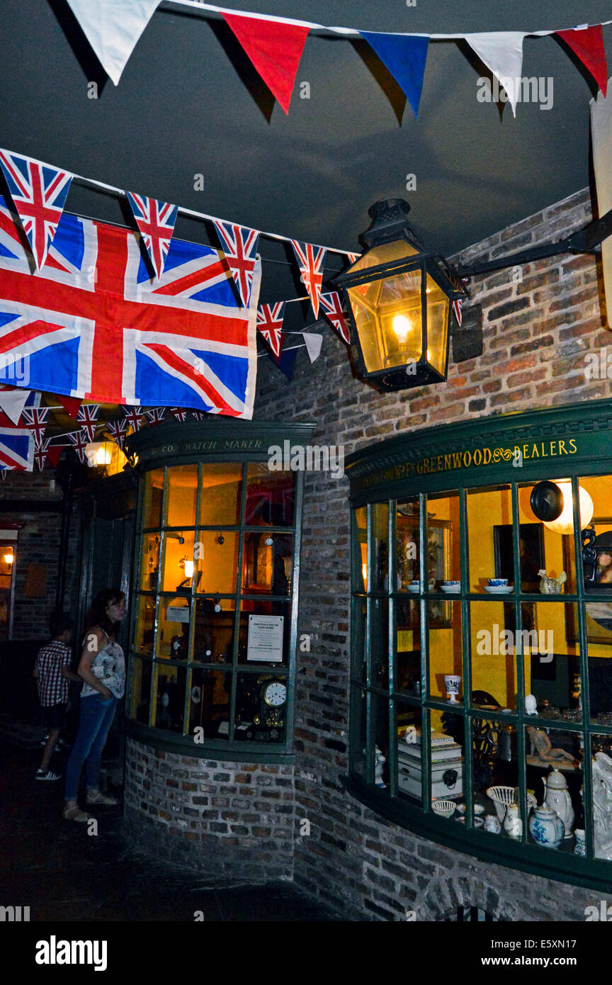 View of Kirkgate, a recreated Victorian Street at the York Castle ...