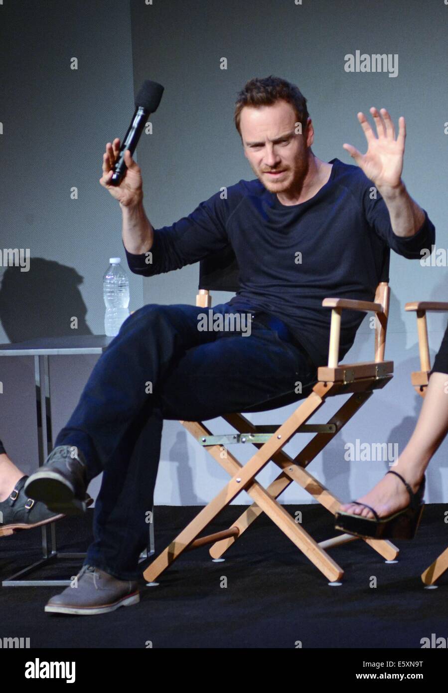 New York, NY, USA. 7th Aug, 2014. Michael Fassbender at in-store ...