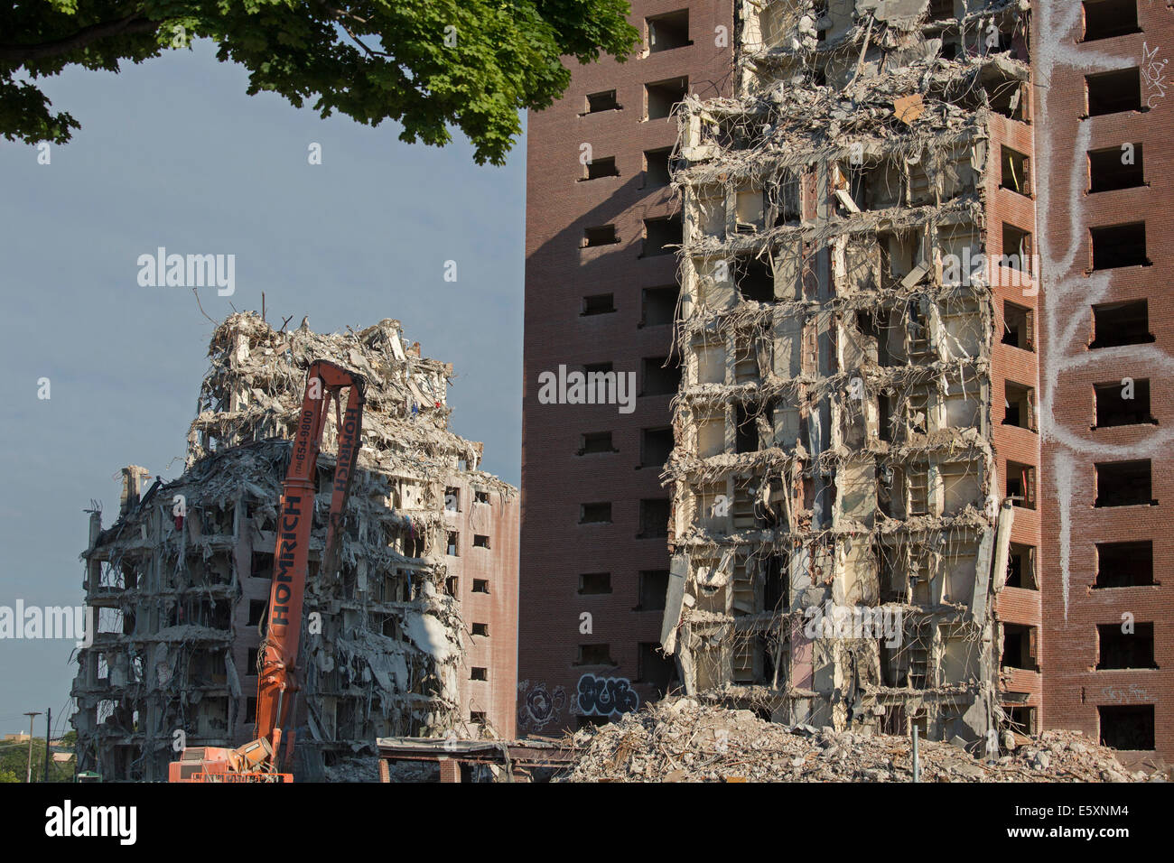 Detroit, Michigan - Demolition of the Brewster-Douglass public housing ...