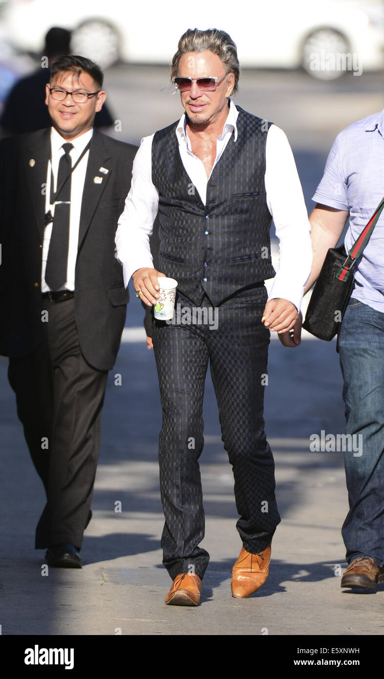 Hollywood, California, USA. 7th Aug, 2014. American actor Mickey Rourke ...
