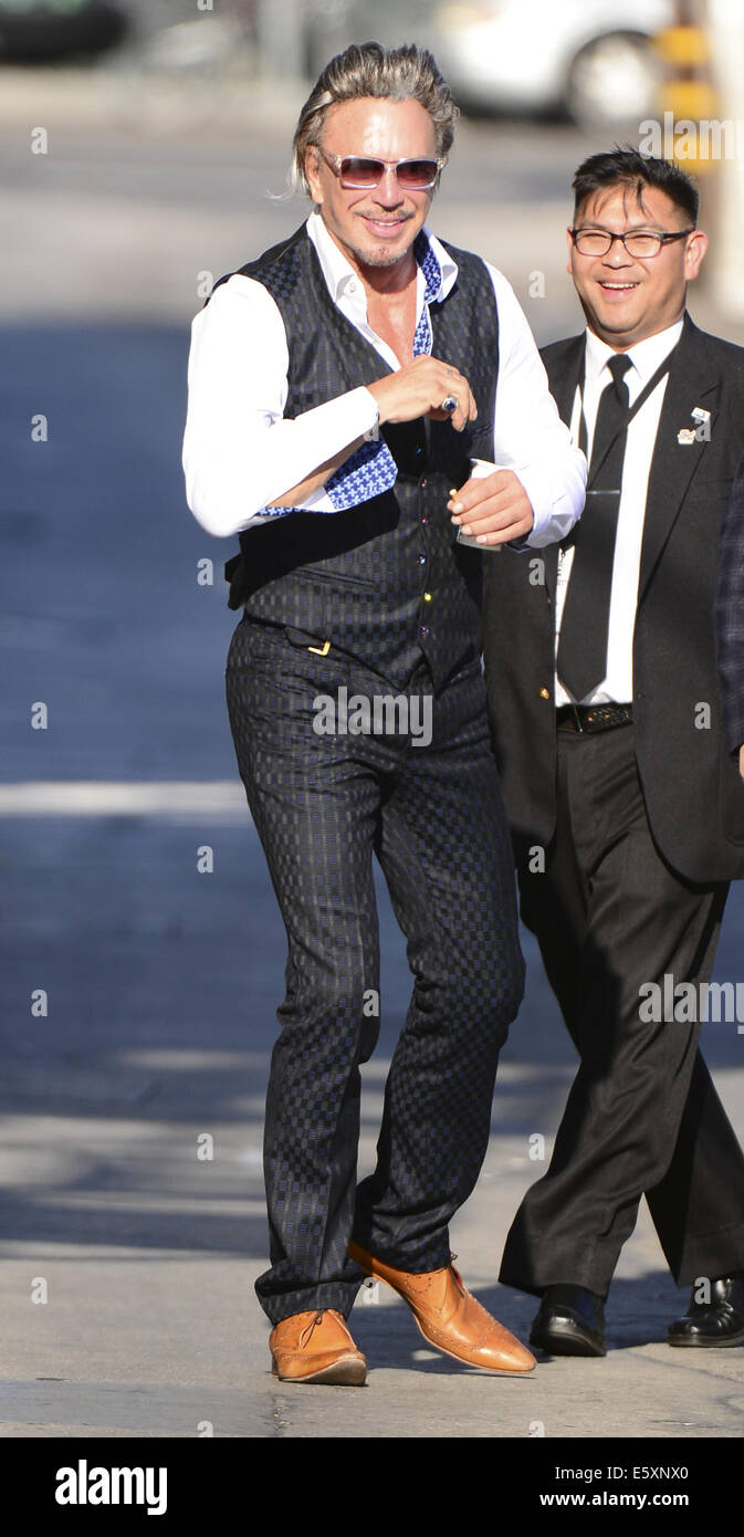 Hollywood, California, USA. 7th Aug, 2014. American actor Mickey Rourke ...