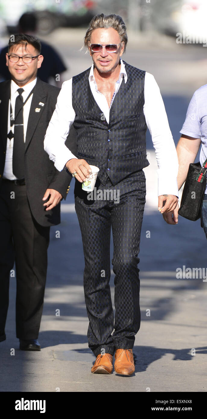 Hollywood, California, USA. 7th Aug, 2014. American actor Mickey Rourke ...