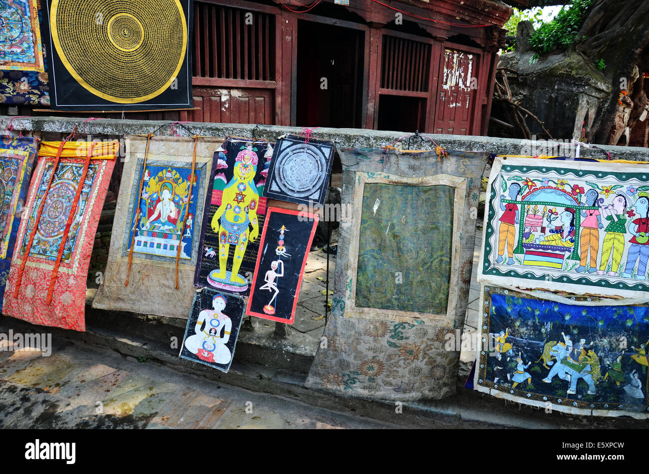 Picture Shop in Basantapur Durbar Square at Kathmandu Nepal Stock Photo ...