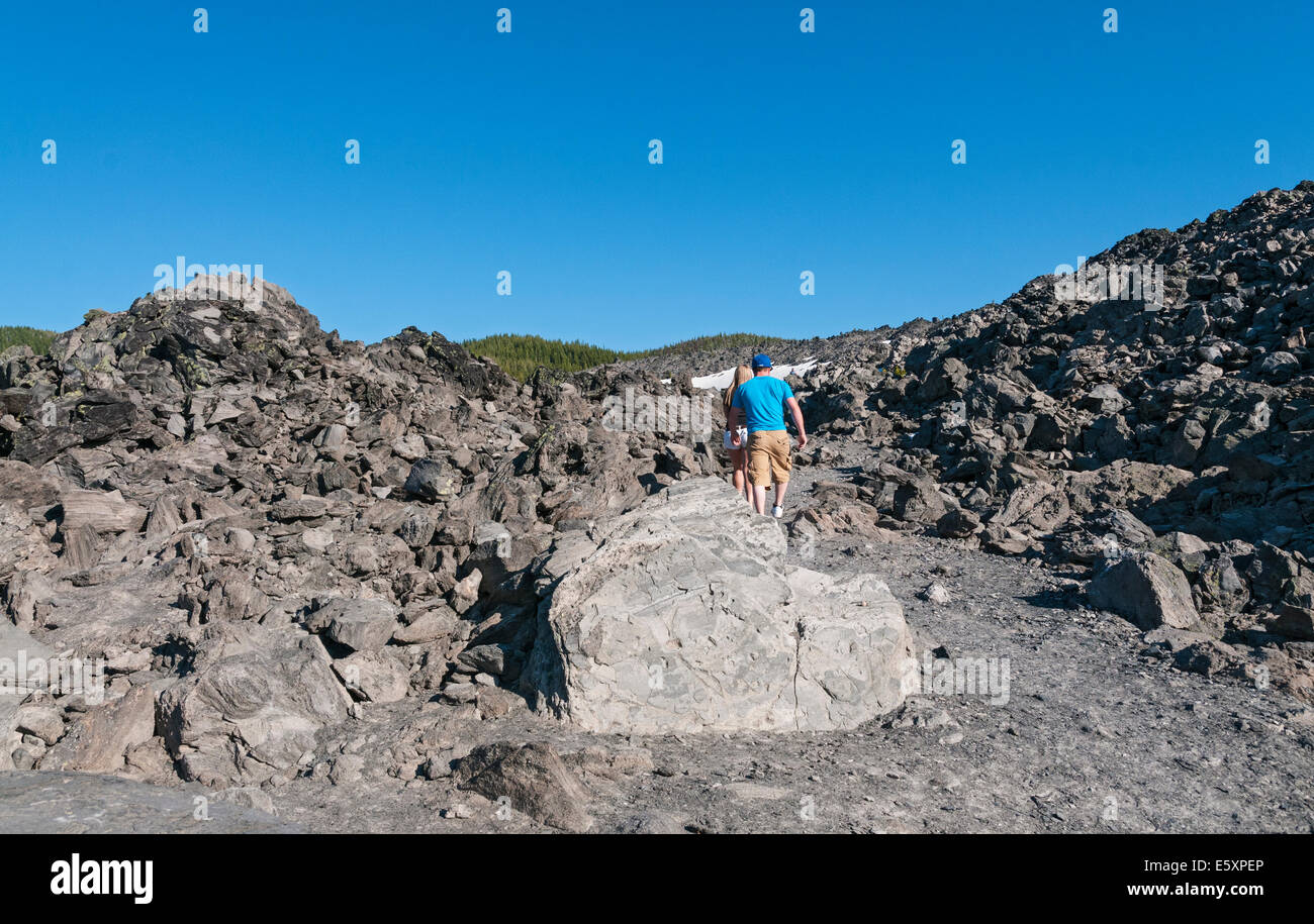 Oregon, Newberry National Volcanic Monument, Newberry Crater, Big Obsidian Flow Stock Photo - Alamy