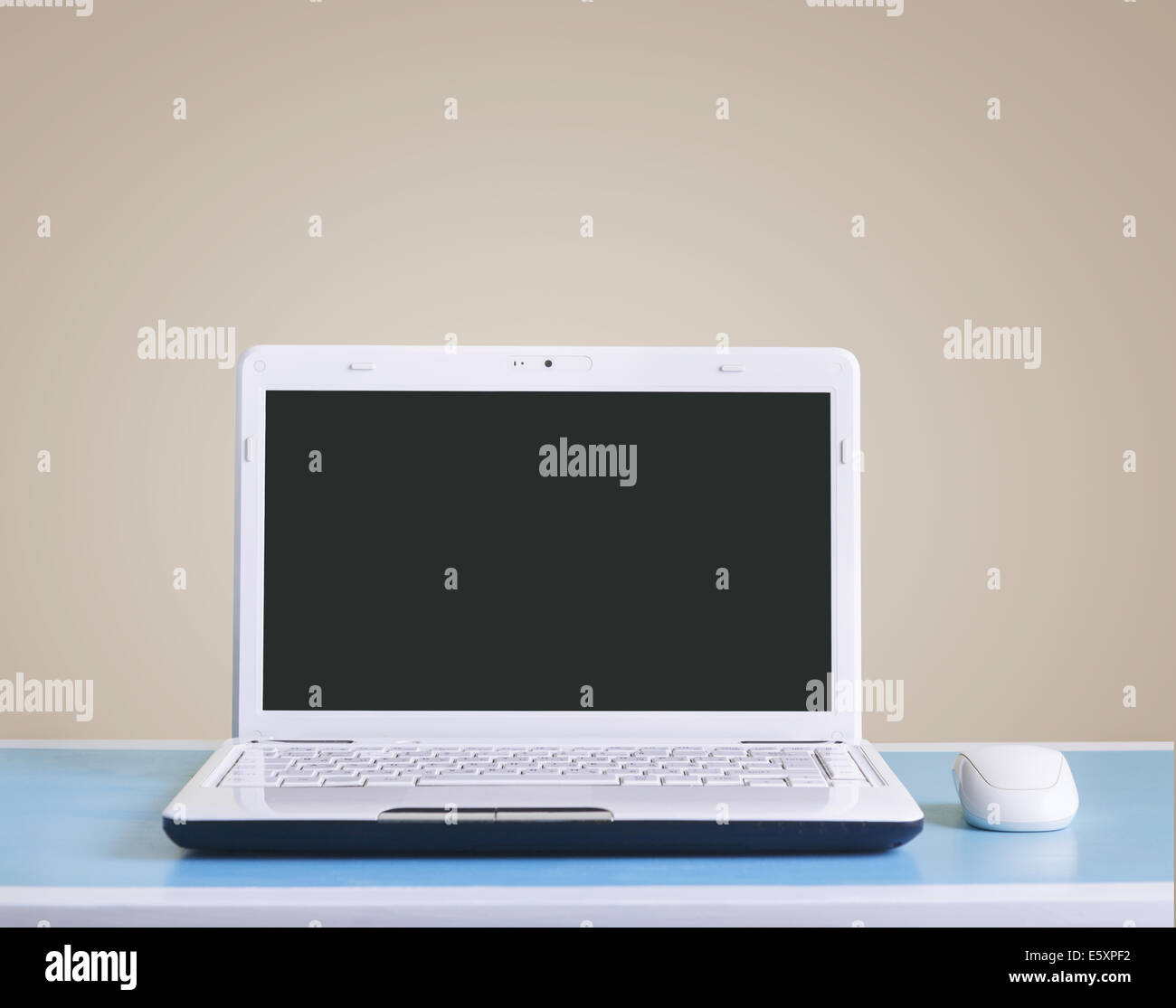 Laptop on table hi-res stock photography and images - Alamy