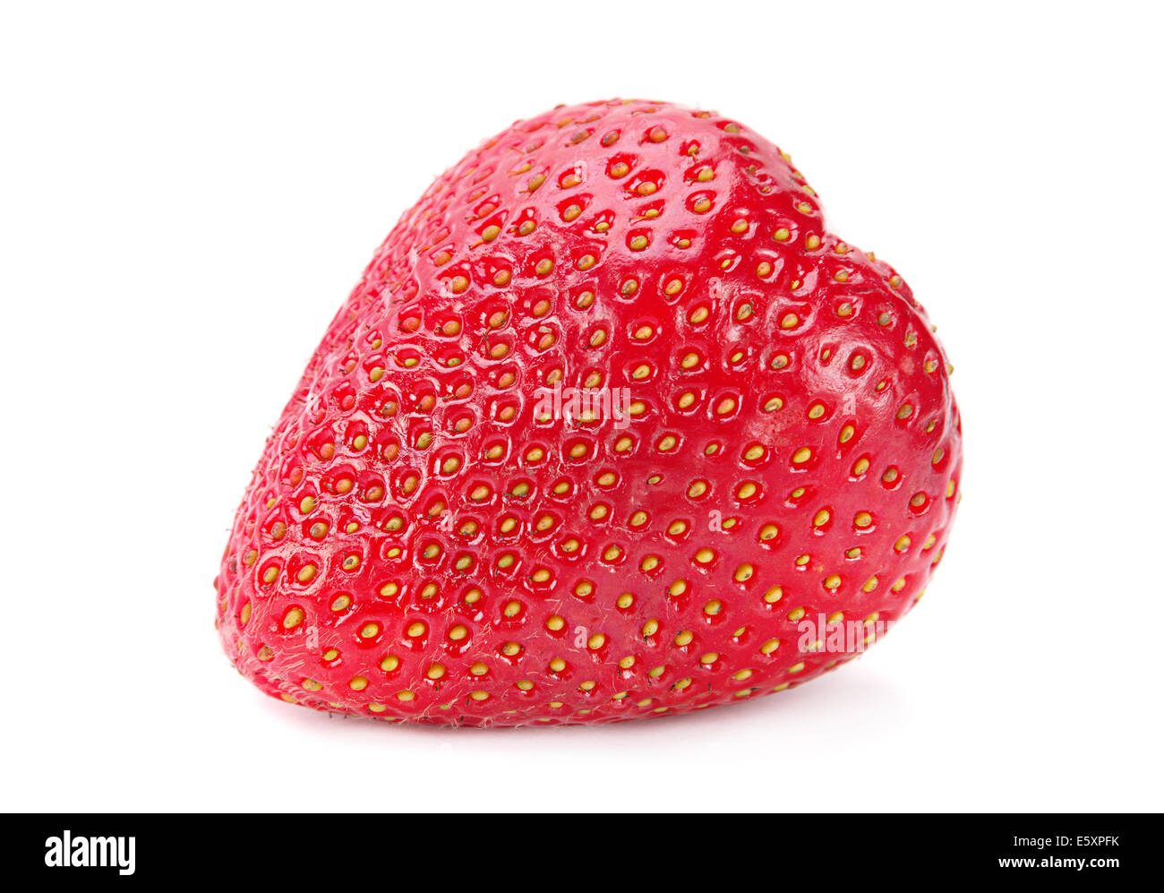 Strawberry closeup isolated on white Stock Photo - Alamy
