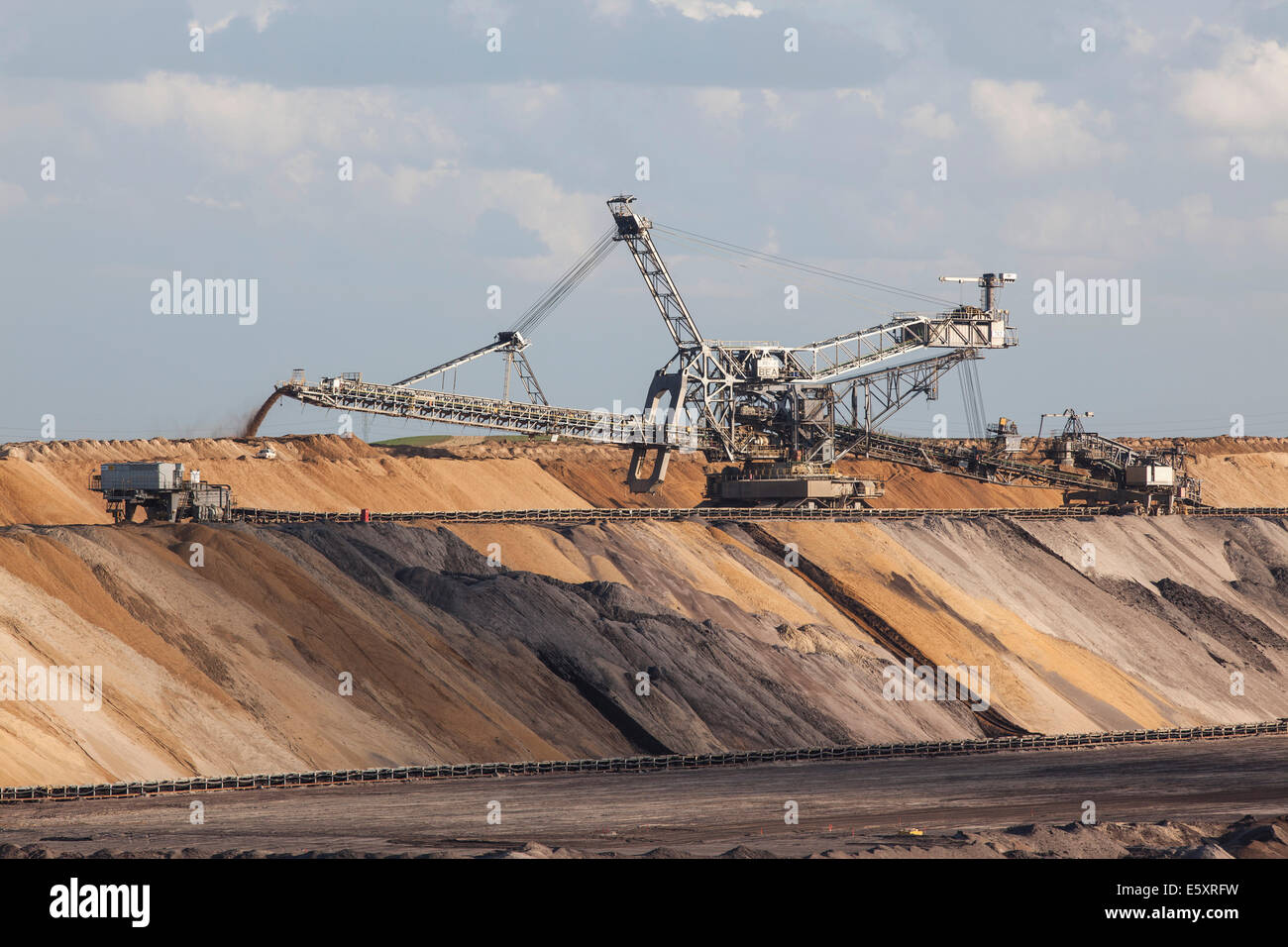 Open-cast lignite mining, spreader, Jüchen lookout point, Garzweiler ...