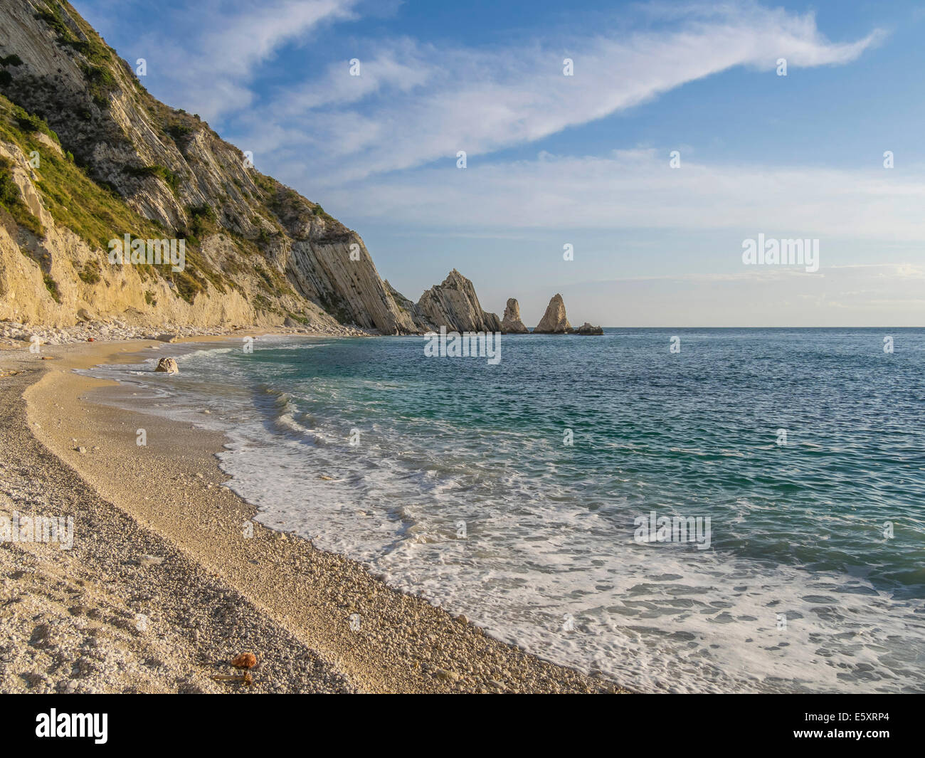 The Two Sisters or Le due sorelle beach and reef, Conero National Park ...