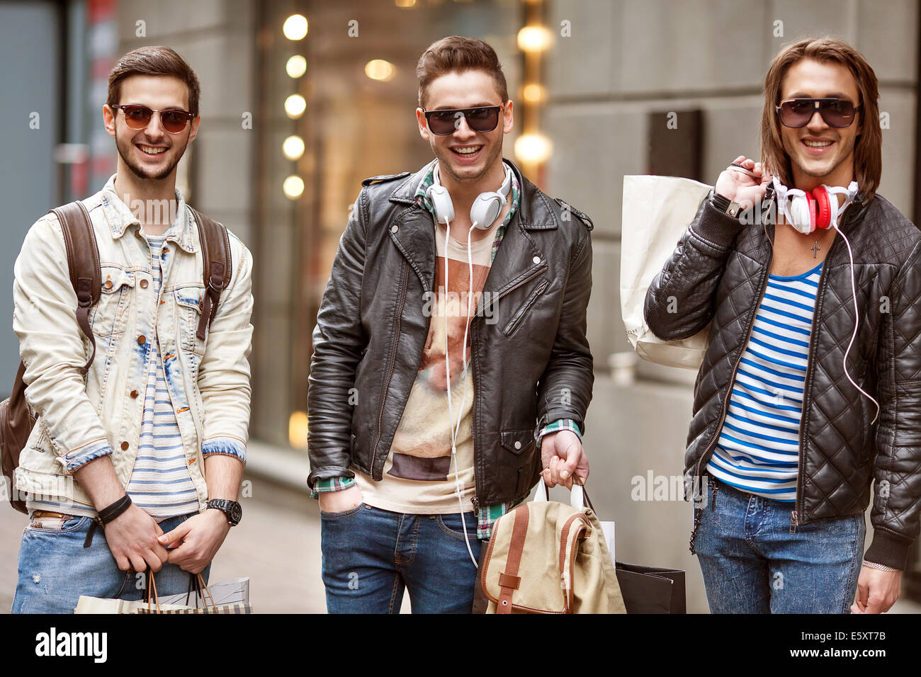 Three hipster men fashion Stock Photo - Alamy