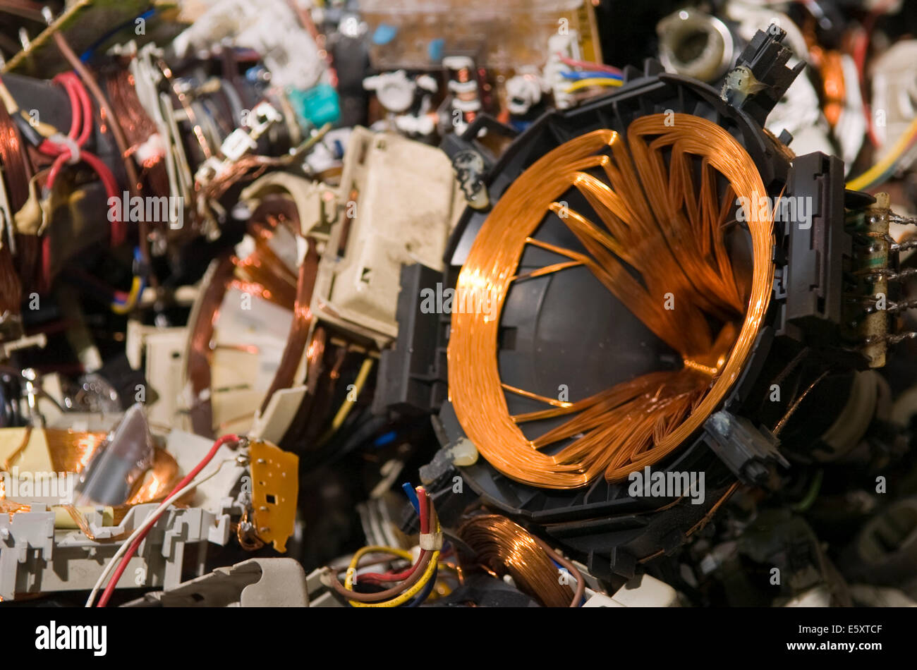 Televisions and Computer monitors broken up to recycle at a plant in ...