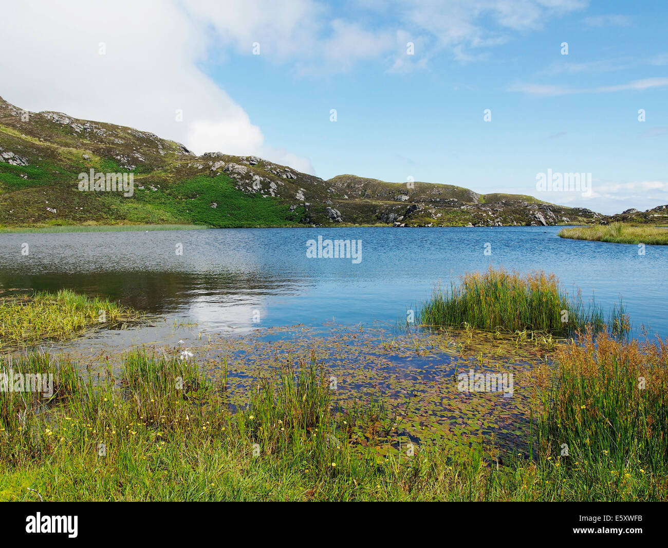 Lough O' Muilligan below Slieve League forms a tranquil spot above the ...