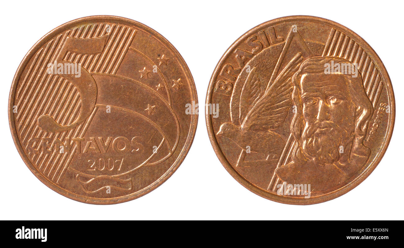 coin of brasil isolated on white background Stock Photo - Alamy