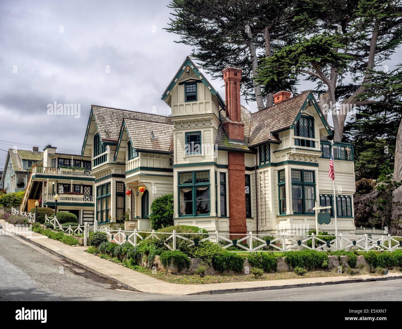 Old style building in Pacific Grove, Monterey, California, USA Stock ...