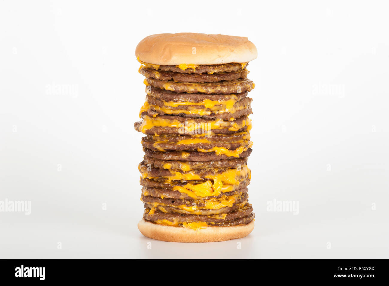 Cheese Burger Tower Stock Photo - Alamy