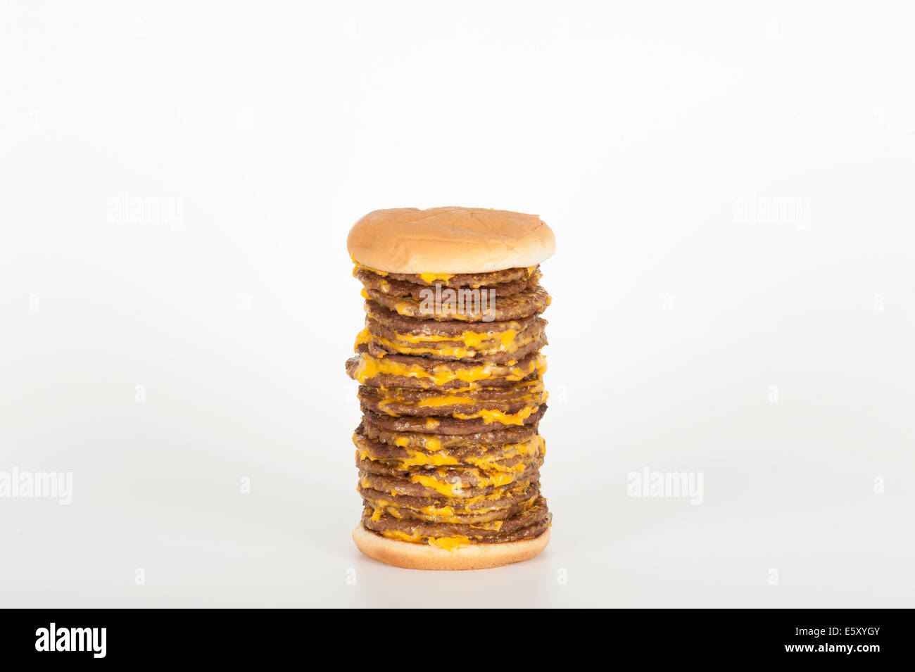 Cheese Burger Tower Stock Photo - Alamy