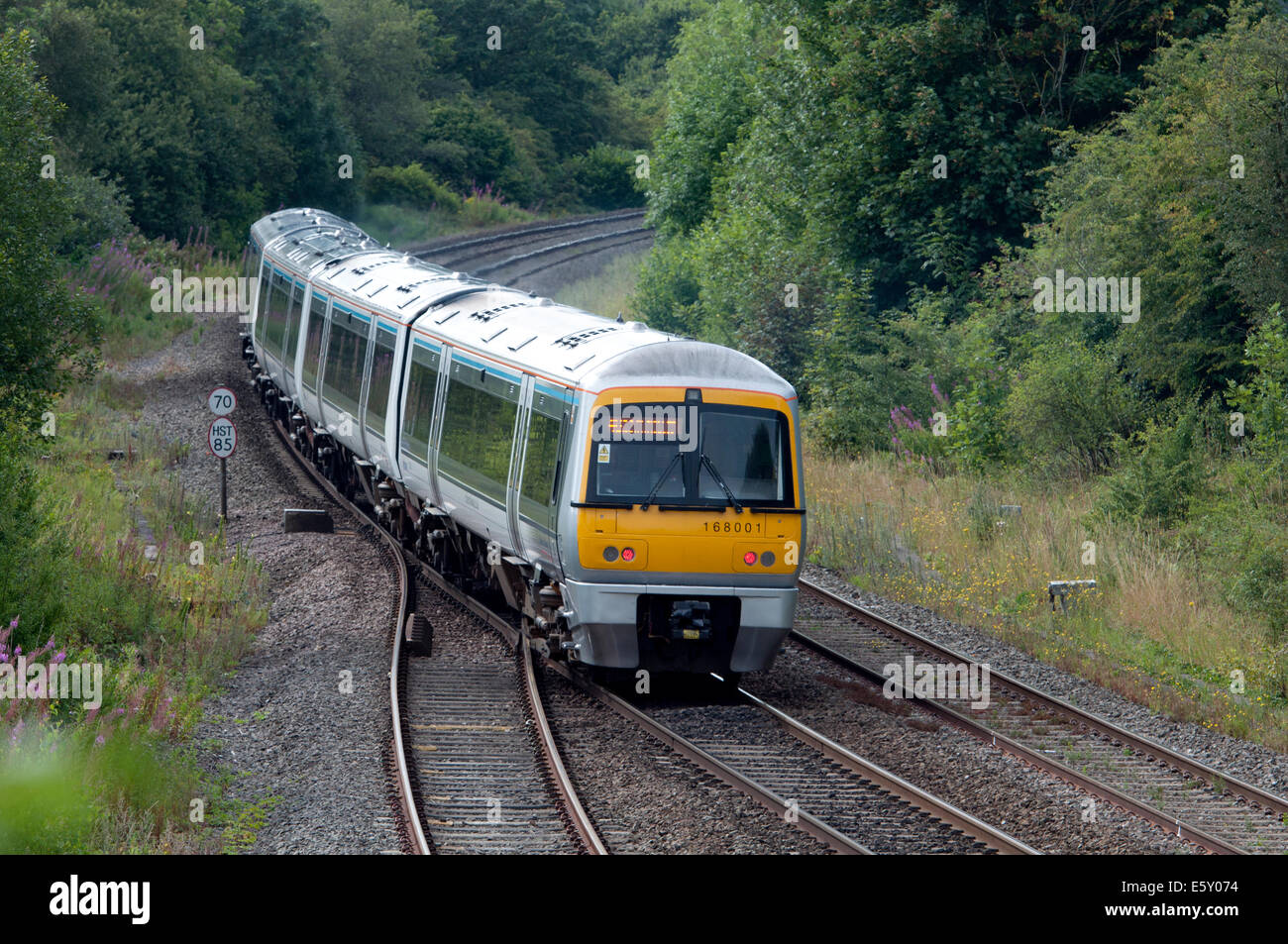 Chiltern Railways class 168 train at Hatton, Warwickshire, UK Stock ...
