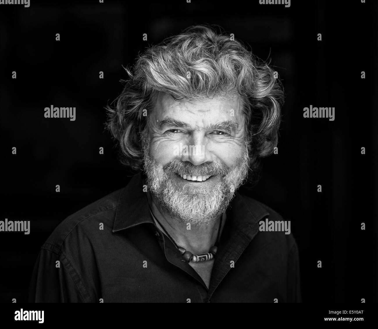 Bozen, Italy. 25th July, 2014. Reinhold Messner stands at Sigmundskron ...