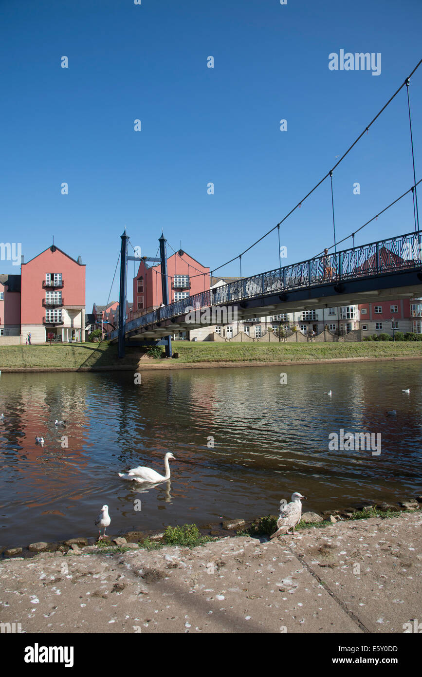 Haven Banks Cricklepit Bridge leading to housing development on the ...