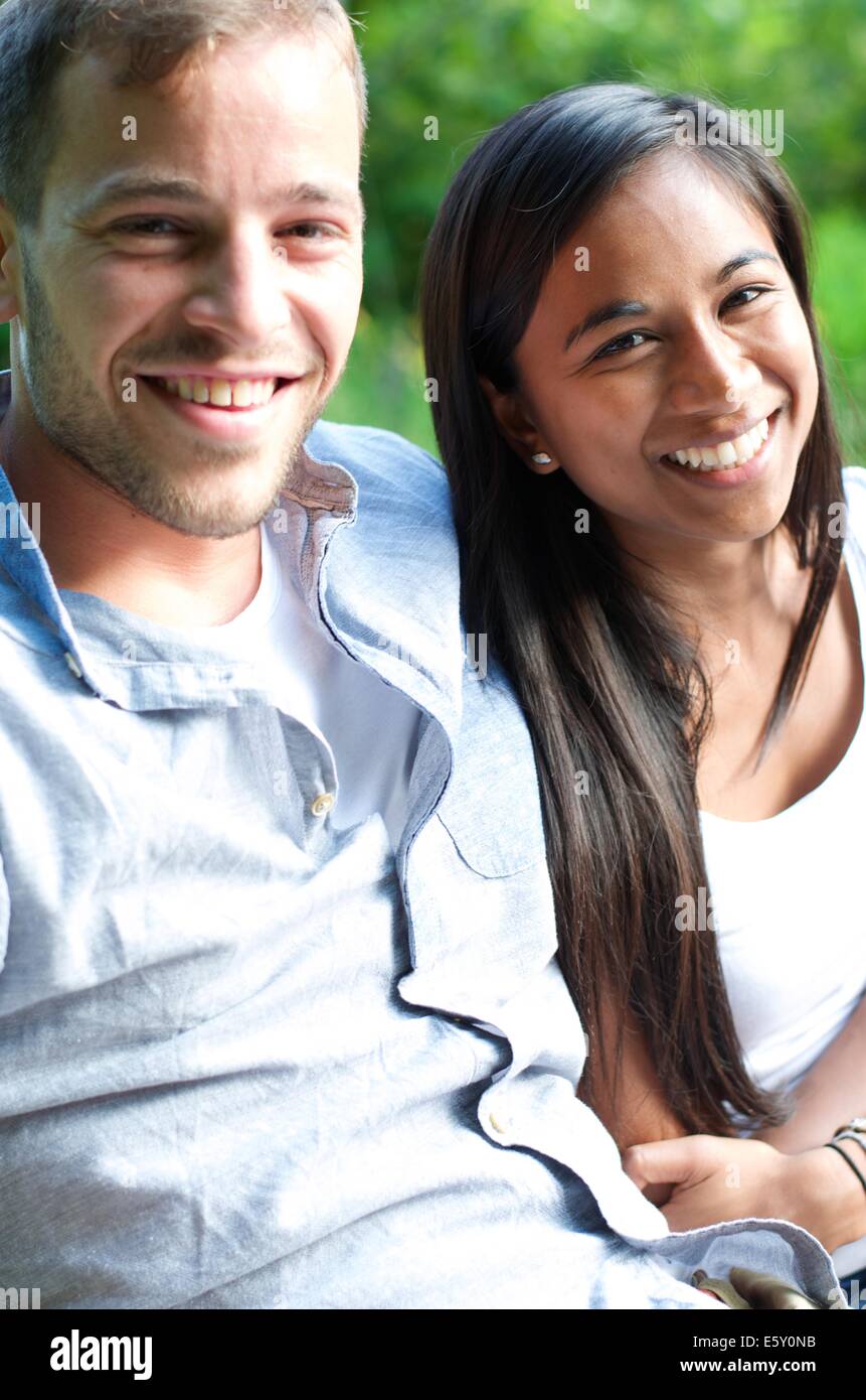 cute young mixed couple Stock Photo - Alamy
