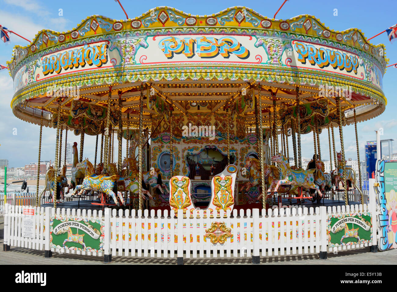 Old fashioned traditional roundabout on hi-res stock photography and ...