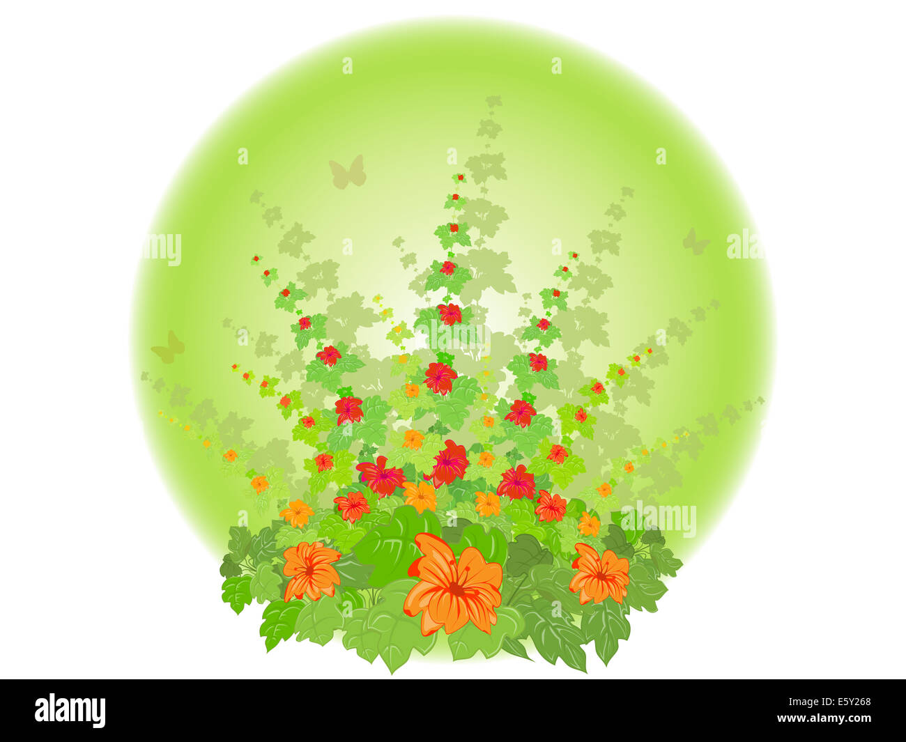 Landscape flower bush on Cut Out Stock Images & Pictures - Alamy