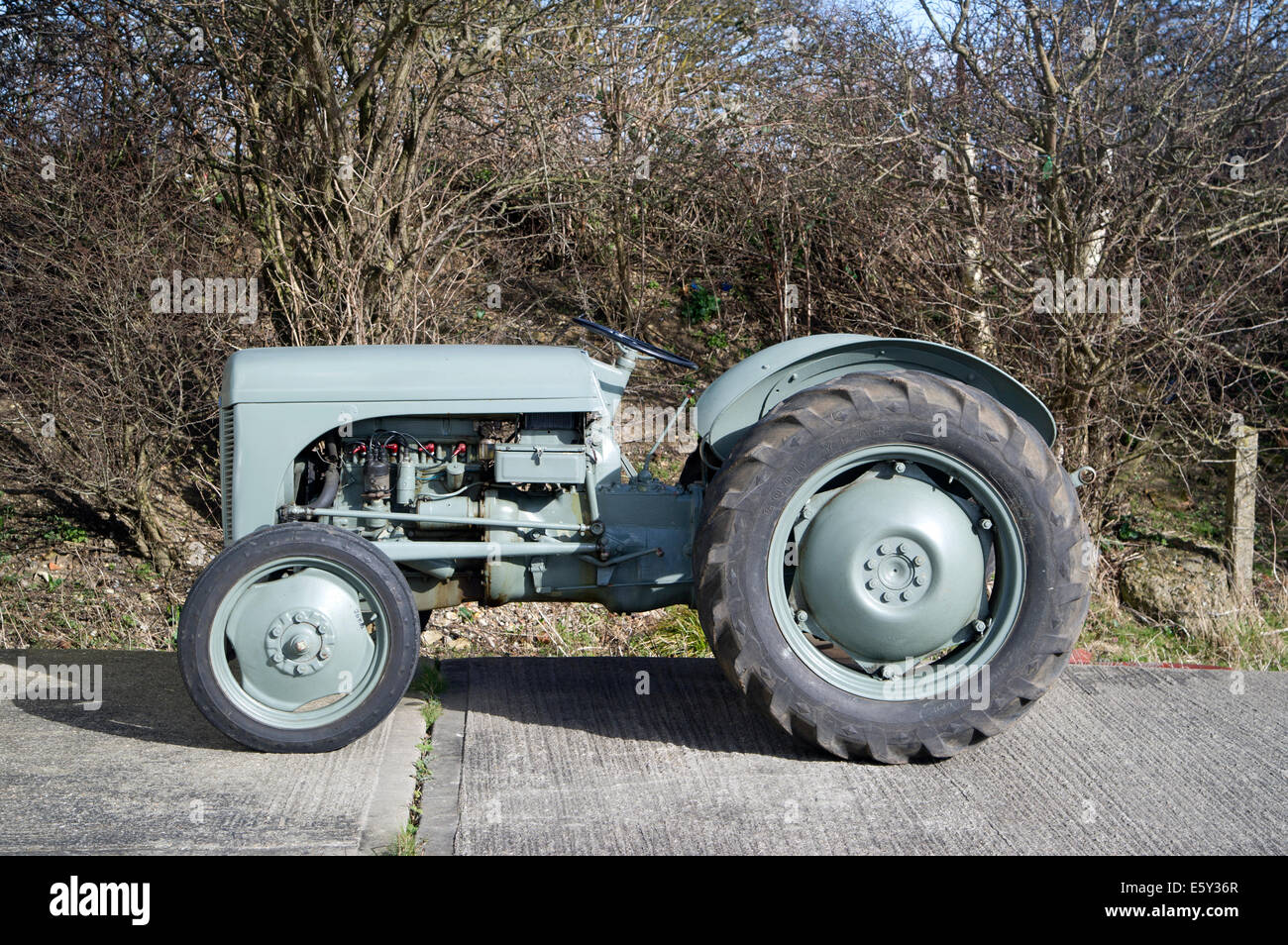 Little grey tractor. Vintage Ferguson Stock Photo - Alamy