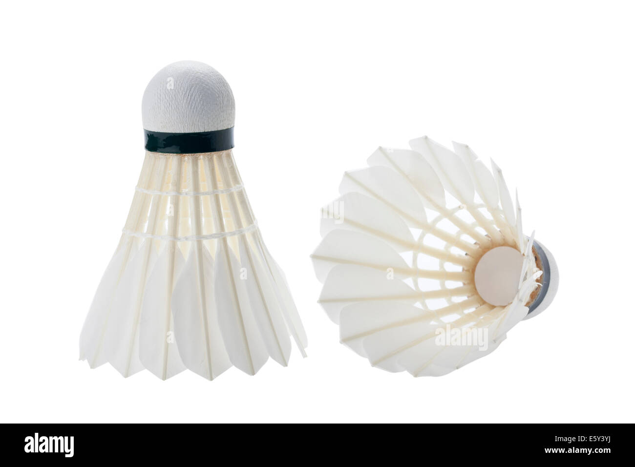 white shuttlecock isolate on white background with path Stock Photo - Alamy