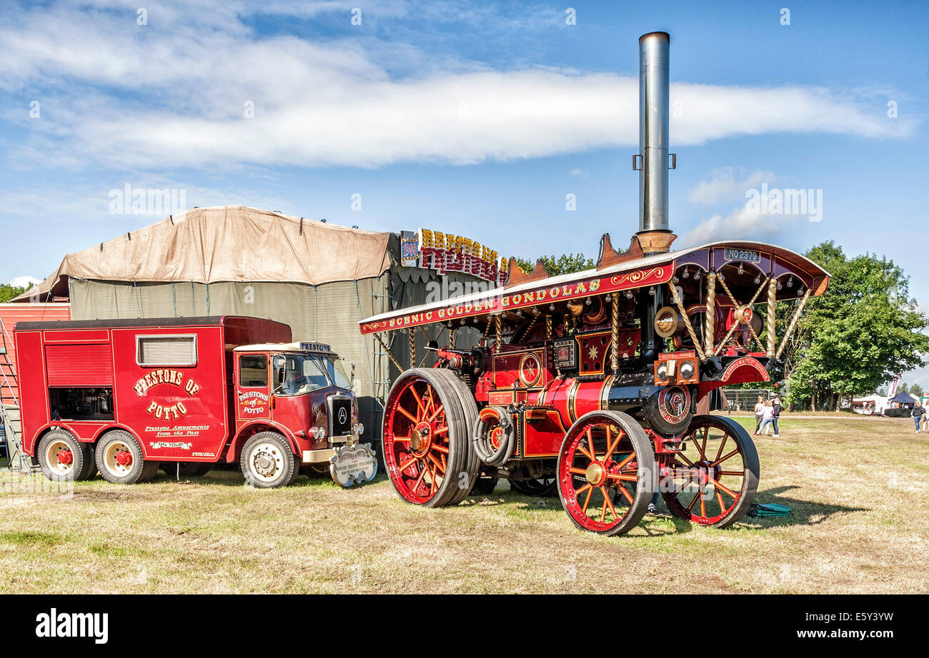 A Traction engine and fair ground attraction at Pickering traction ...