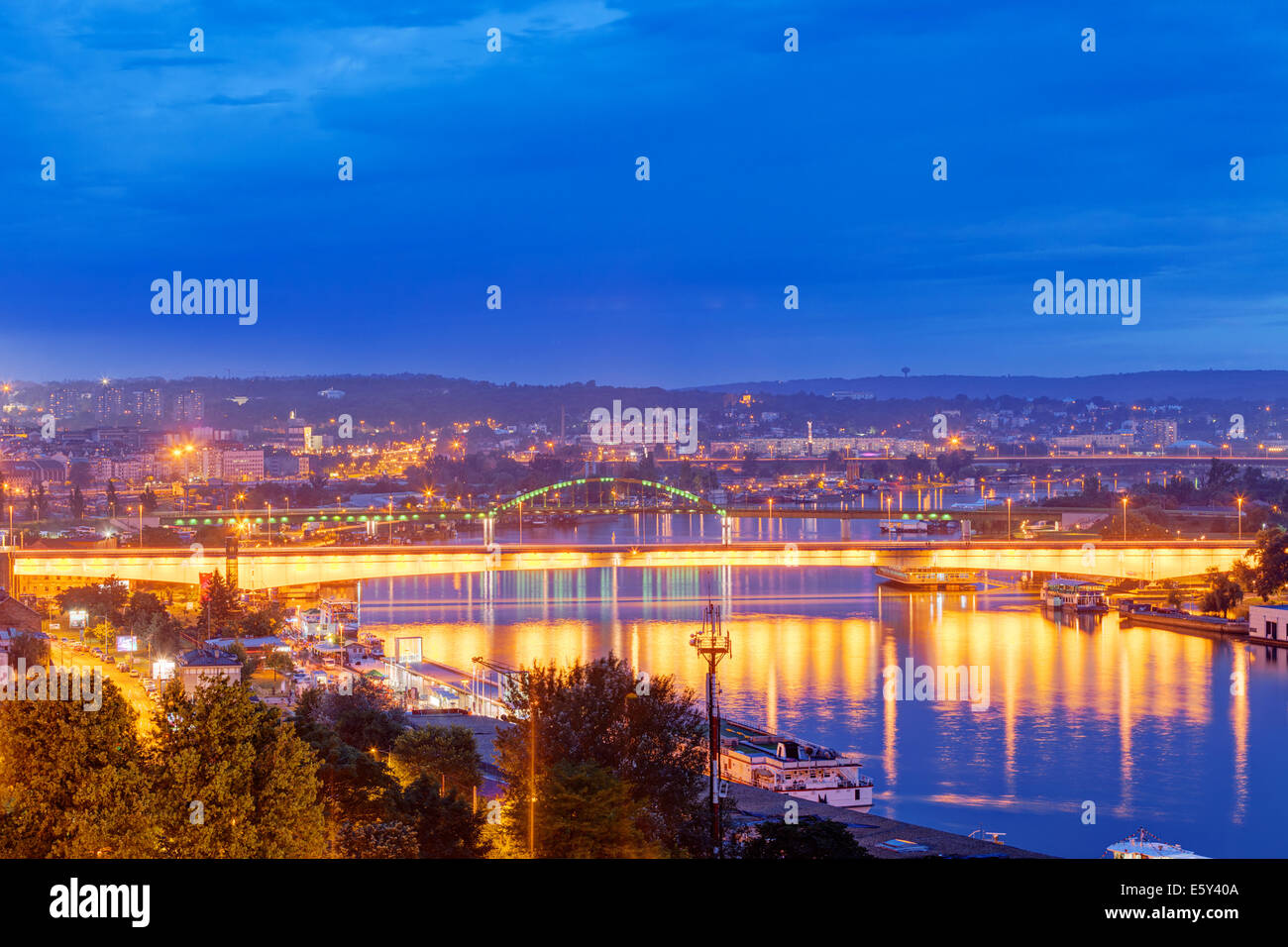 Panoramic night view belgrade hi-res stock photography and images - Alamy