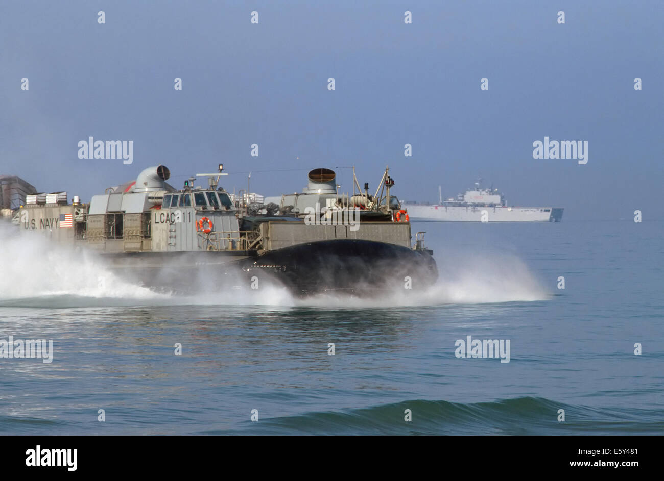 LCAC (Landing Craft Air Cushion) land near the Ploce harbour during ...