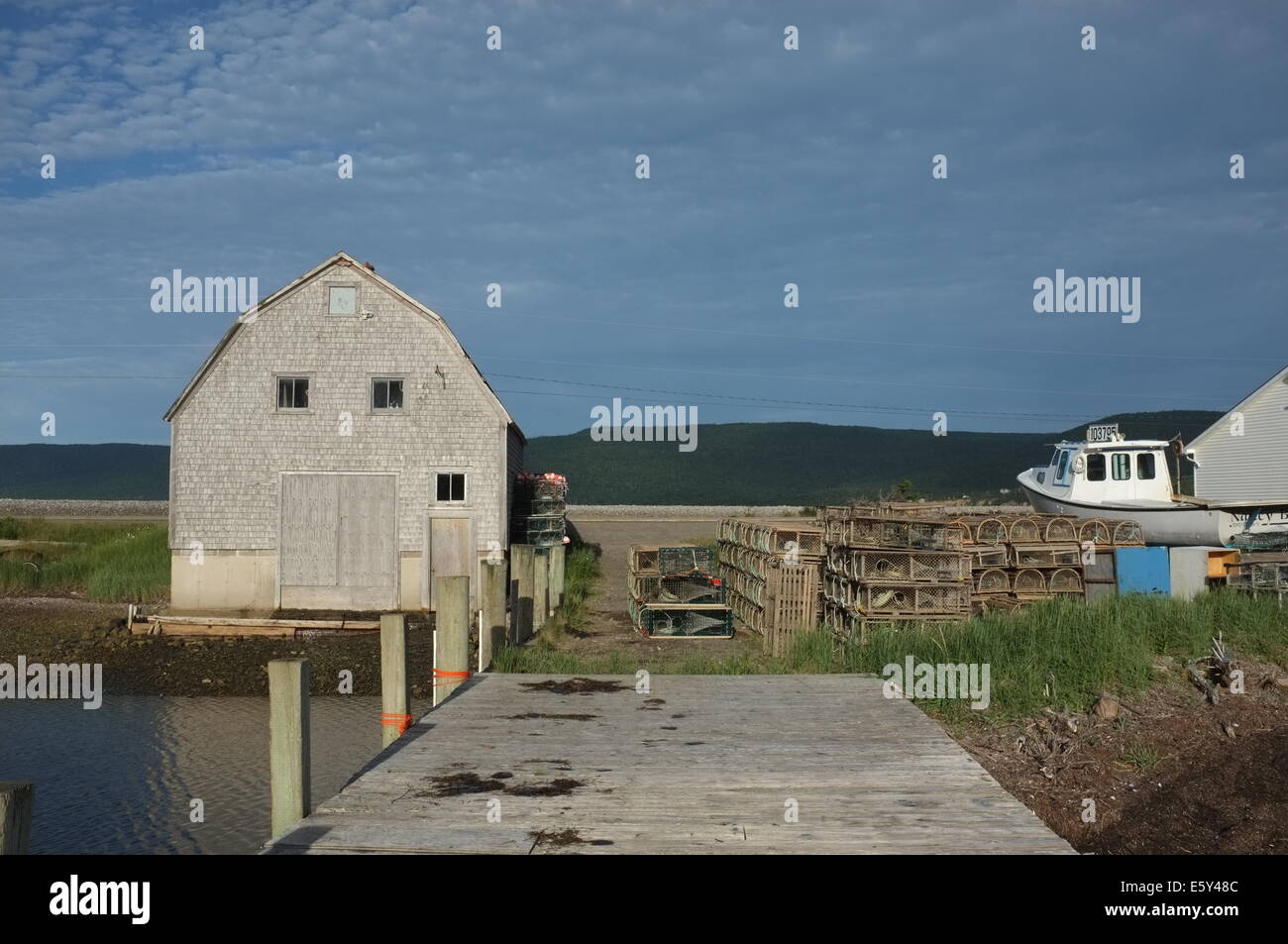 an old wharf in Atlantic Canada Stock Photo - Alamy