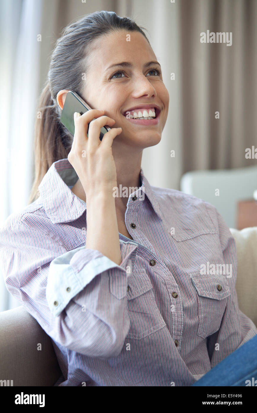 Good news arrives by telephone call Stock Photo - Alamy