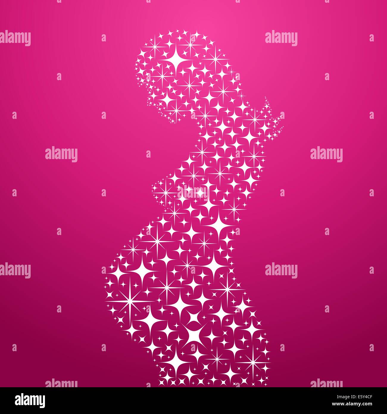 Pregnant universal mother made with lighting stars elements concept ...