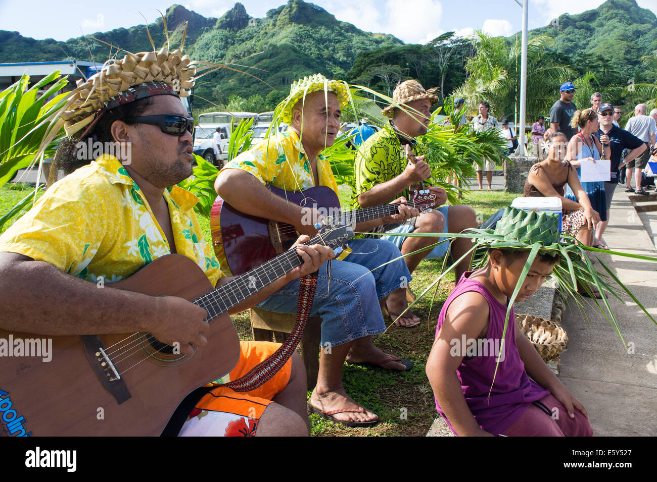 Huahine French Polynesia tourist souvenirs Stock Photo - Alamy