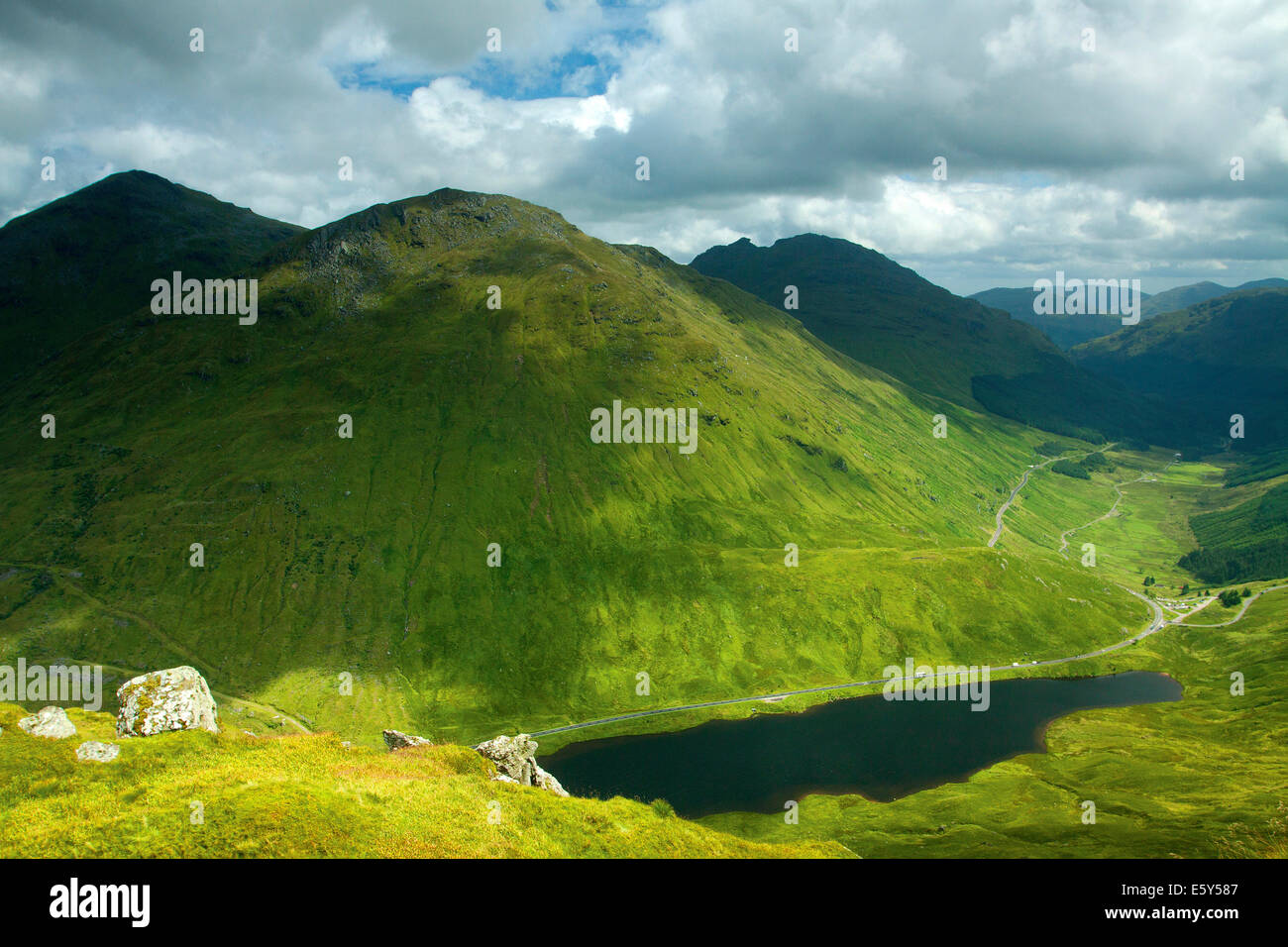 Ben Ime, Beinn Luibhean and Loch Restil from Beinn an Lochain, the ...