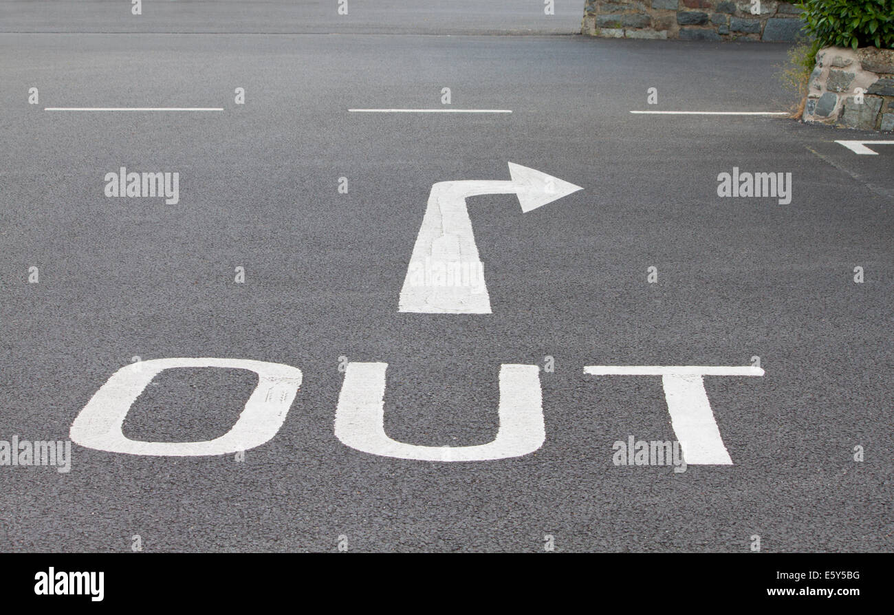 Uk exit this way sign hi-res stock photography and images - Alamy