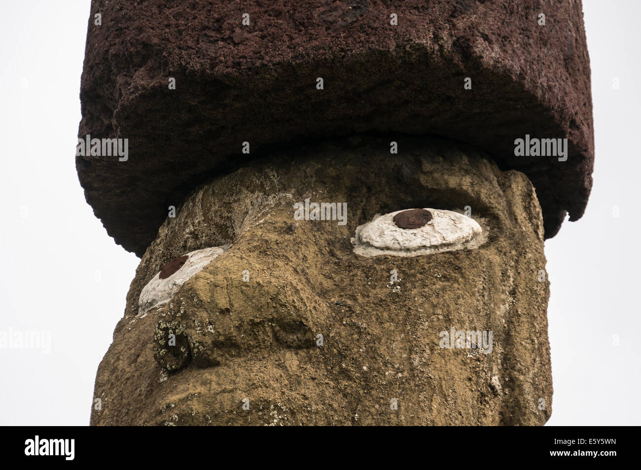 Easter Island moai statues various Stock Photo - Alamy