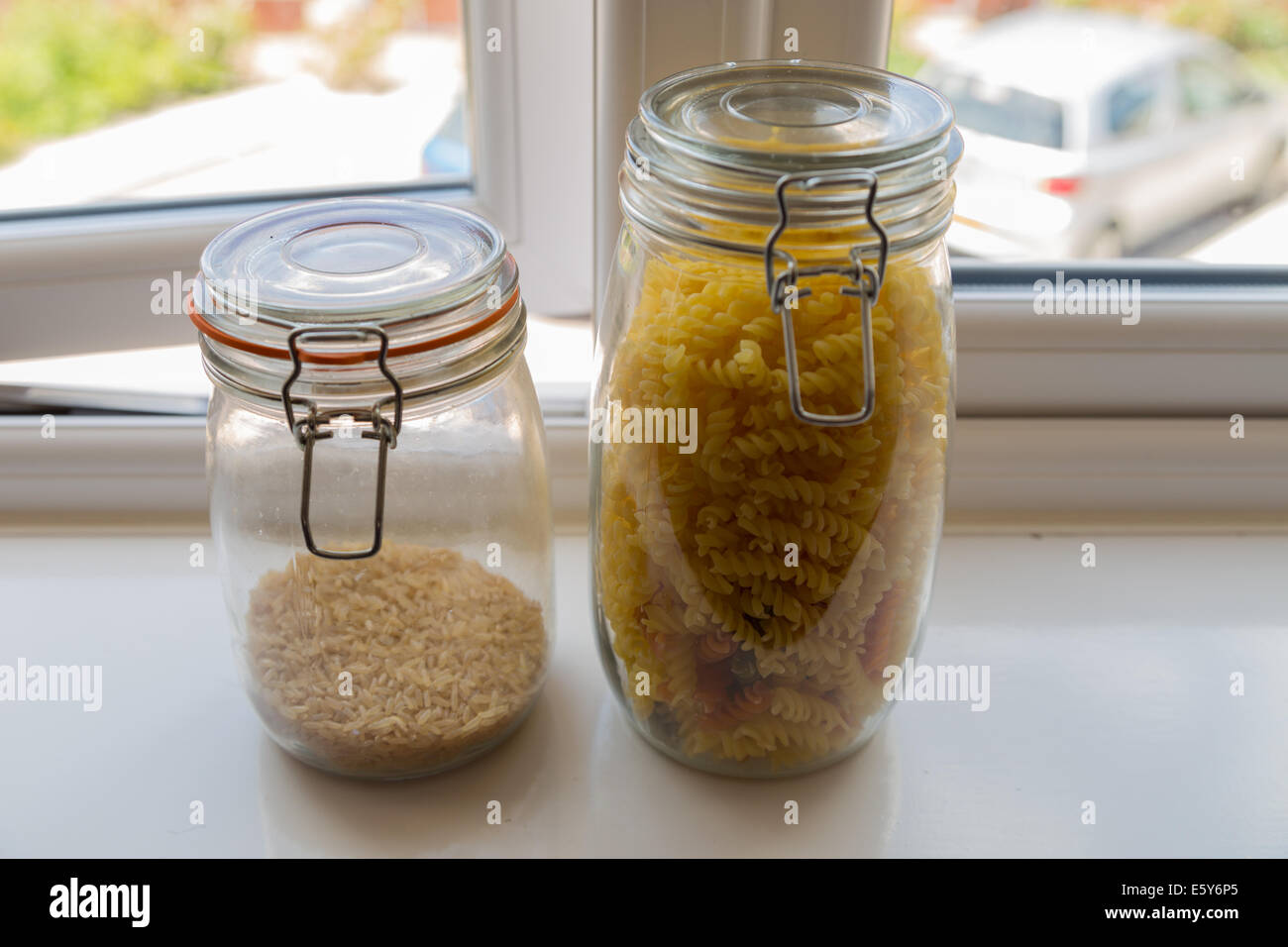 Jars on windowsill hi-res stock photography and images - Alamy