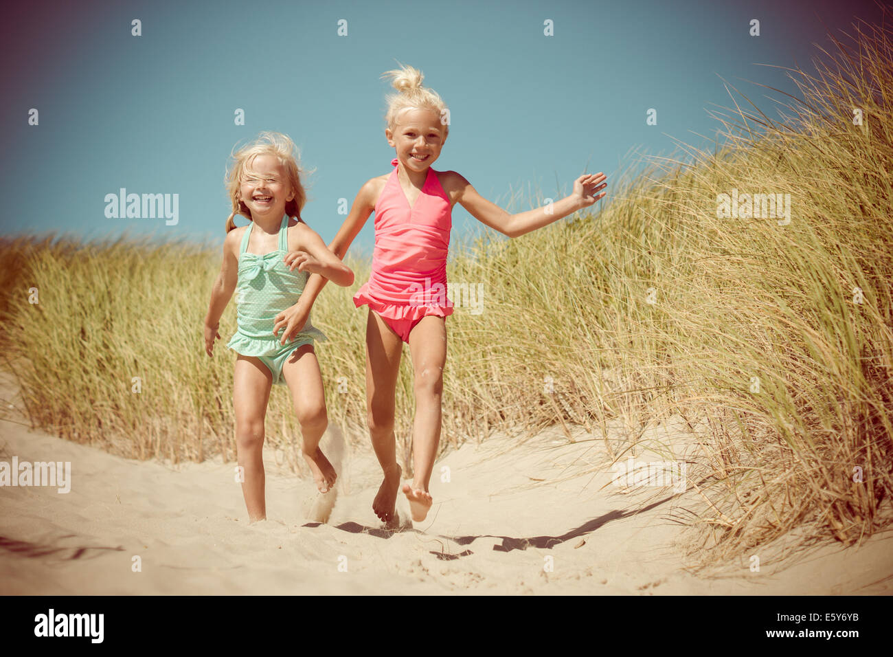 Girls at the Beach Stock Photo - Alamy