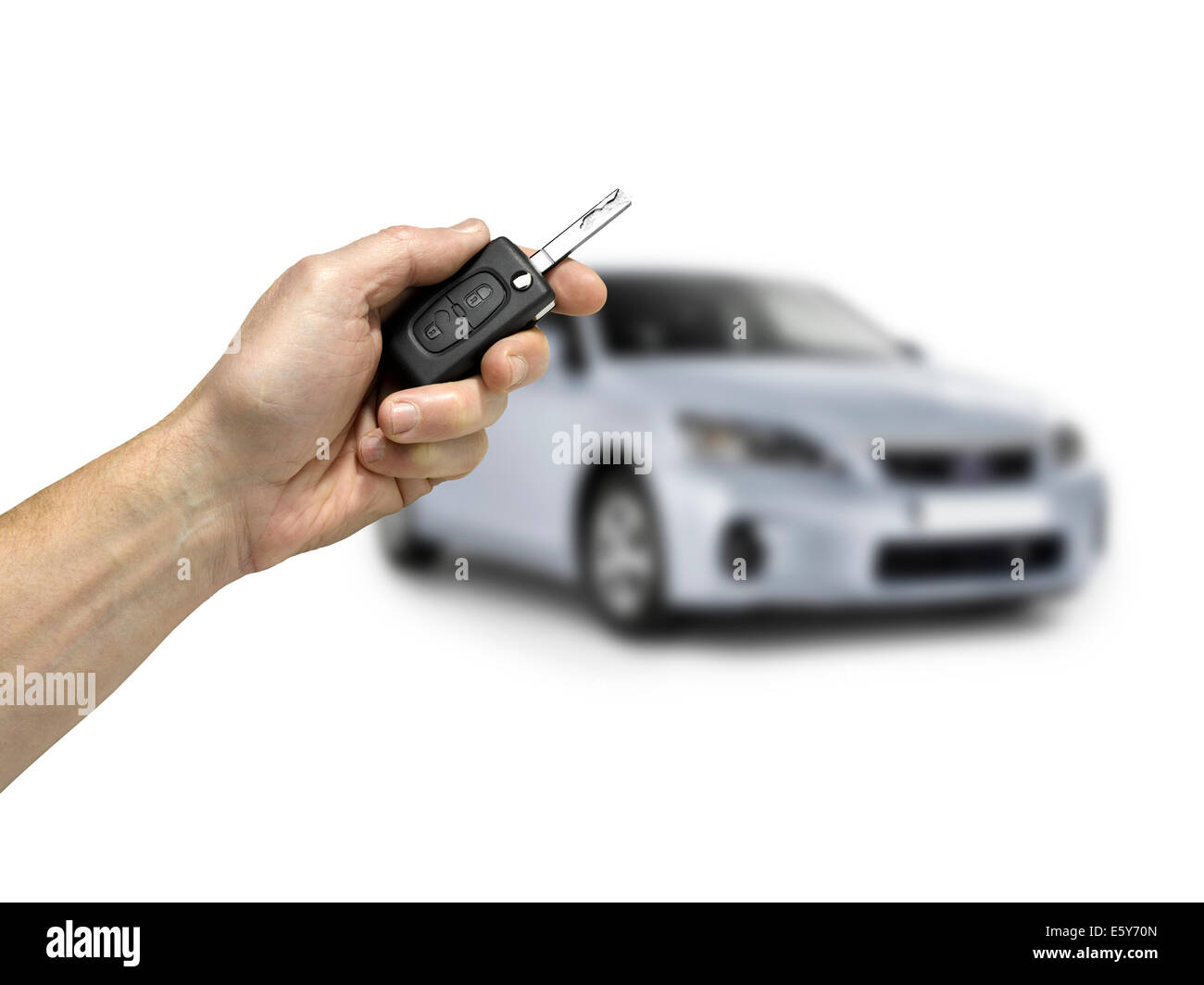 Keys to the car.on white background Stock Photo - Alamy