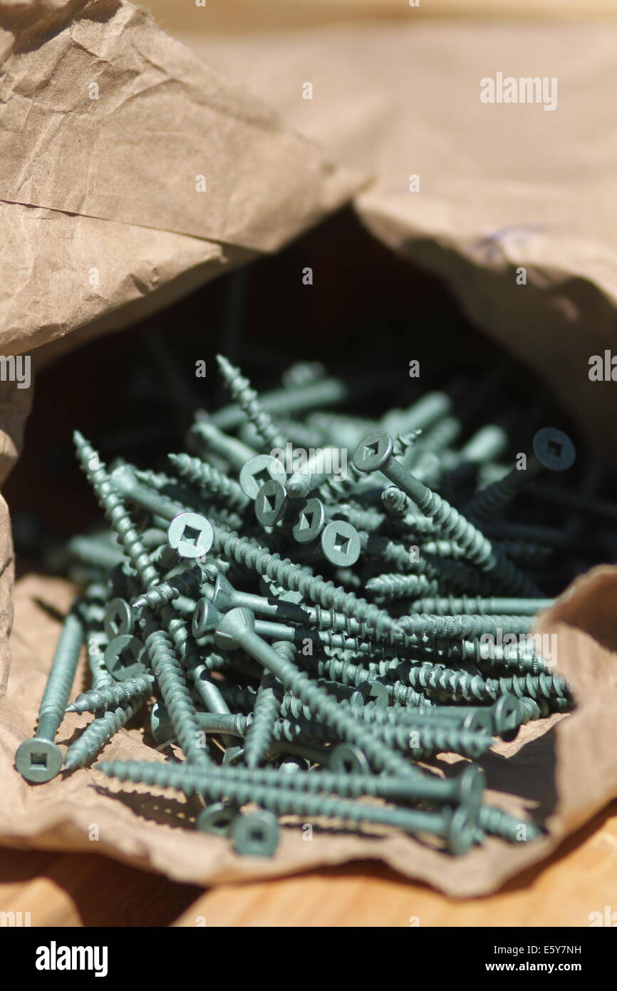 A bag of galvanized screws Stock Photo - Alamy