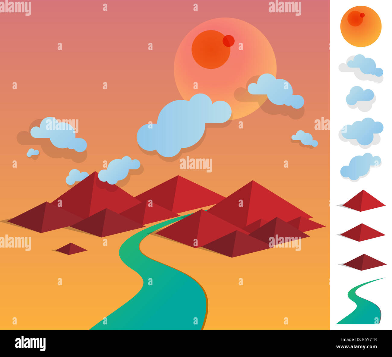 Abstract polygon hills hi-res stock photography and images - Alamy