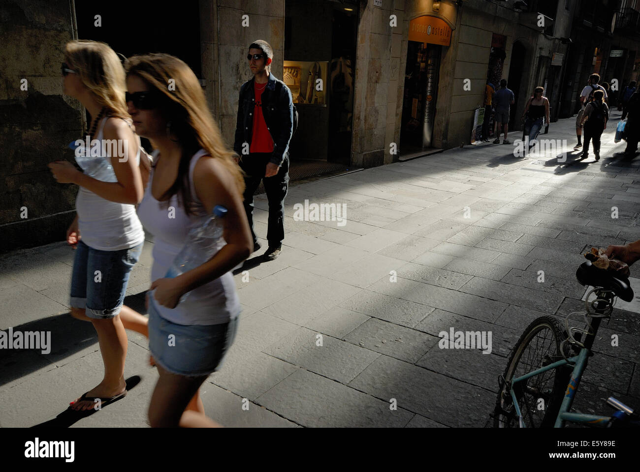 walking alley in Barcelona, Spain Stock Photo - Alamy