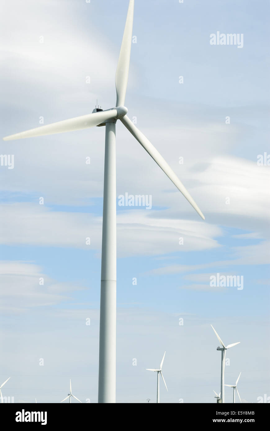 wind generators or turbines at an industrial wind power plant, Spain ...