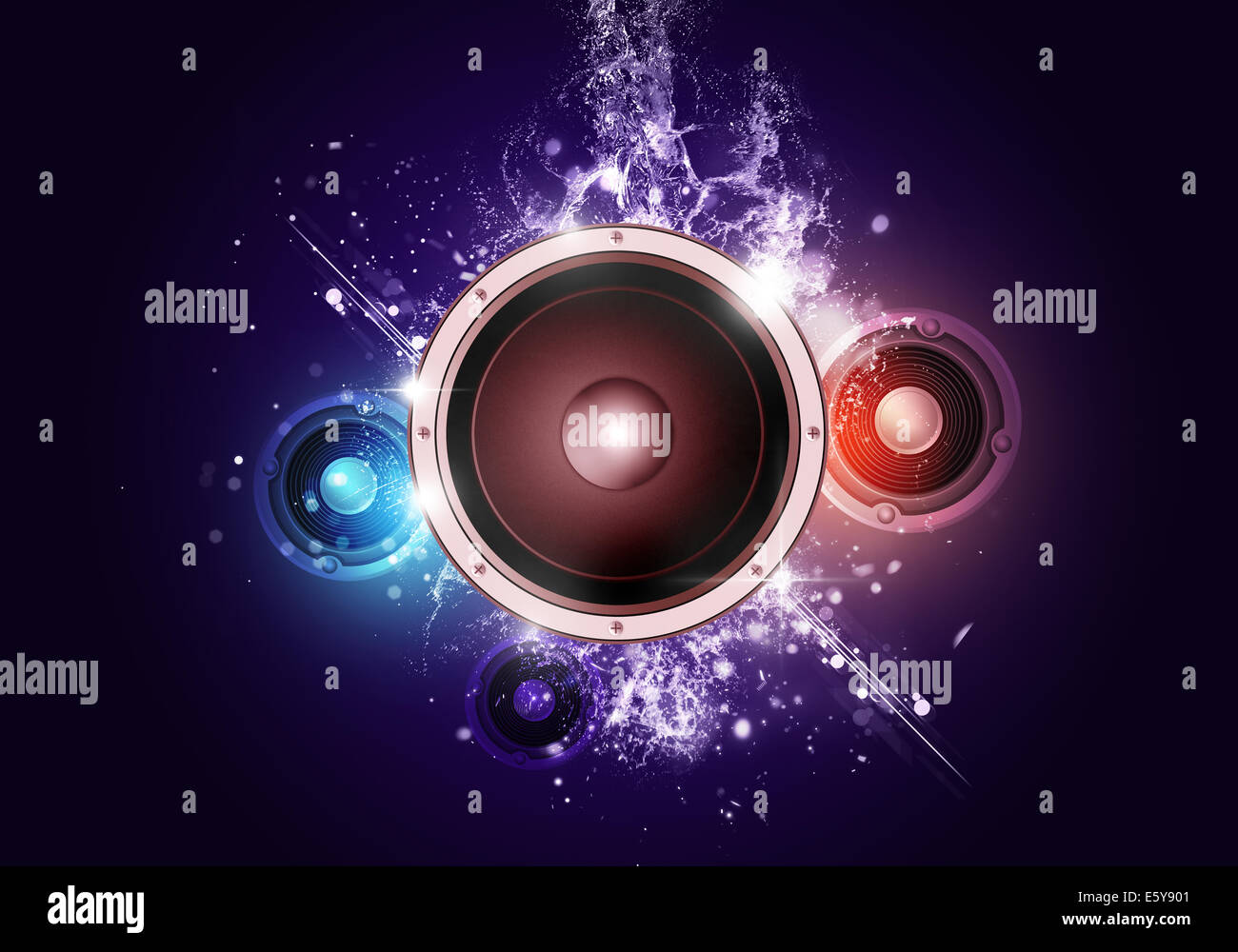 sound speaker party music background for flyers and club posters Stock ...